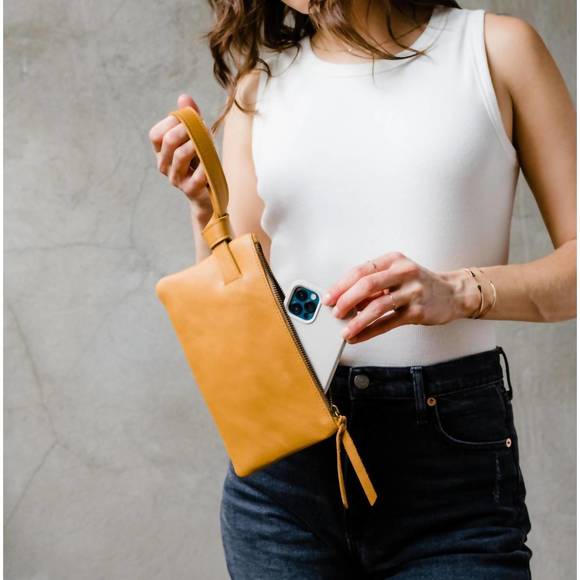 Able | Bags | New Able Rachel Wristlet In Cognac | Poshmark